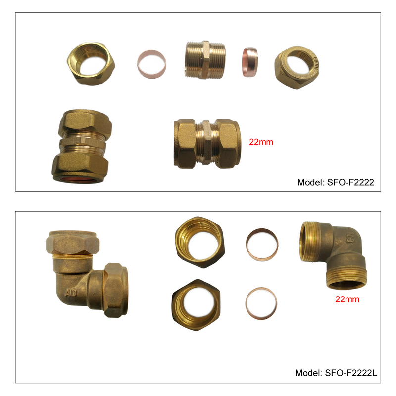 SFO-F Solar Collector Ferrule Fitting Connection - Buy DN22 Red Copper ...